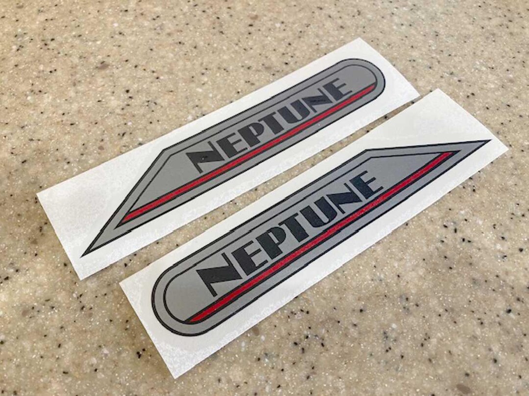 Neptune Vintage Outboard Motor Decals 6" Pair Vinyl + Free Shipping! - Etsy