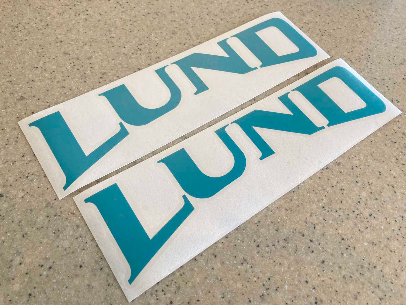 Lund Vintage Fishing Boat, Tow Vehicle, or Trailer Decals Die-cut Vinyl ...