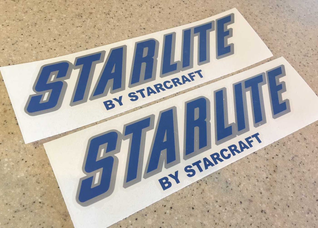 Starlite by Starcraft Vintage Fishing Boat or Trailer Decals Die-cut ...