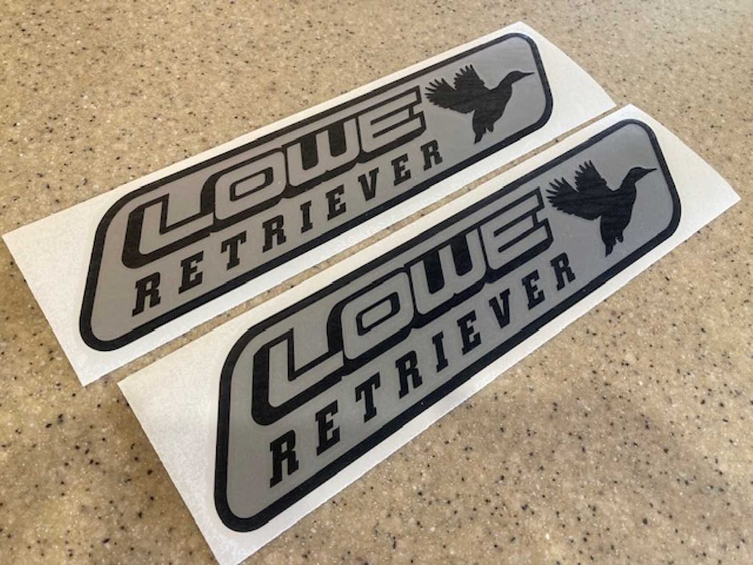 Lowe Vintage Duck Boat or Trailer Decals Die-cut Vinyl 12" Black and ...