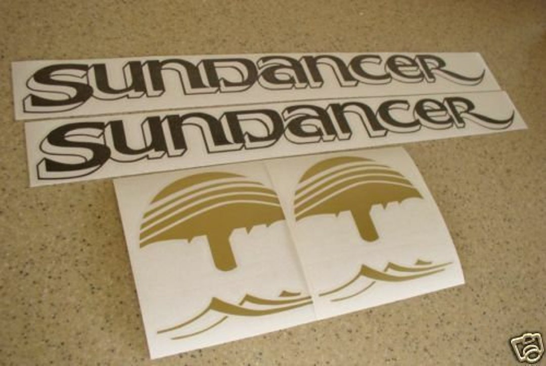 Sea Ray Sundancer Vintage Boat Decals Replacement 22" Black and Gold ...