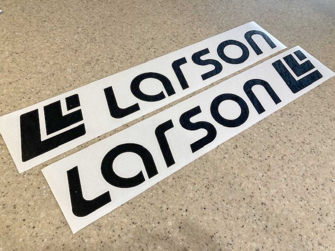 Larson Vintage Boat or Trailer Decals Die-cut Vinyl 18" 2-pak Chose ...