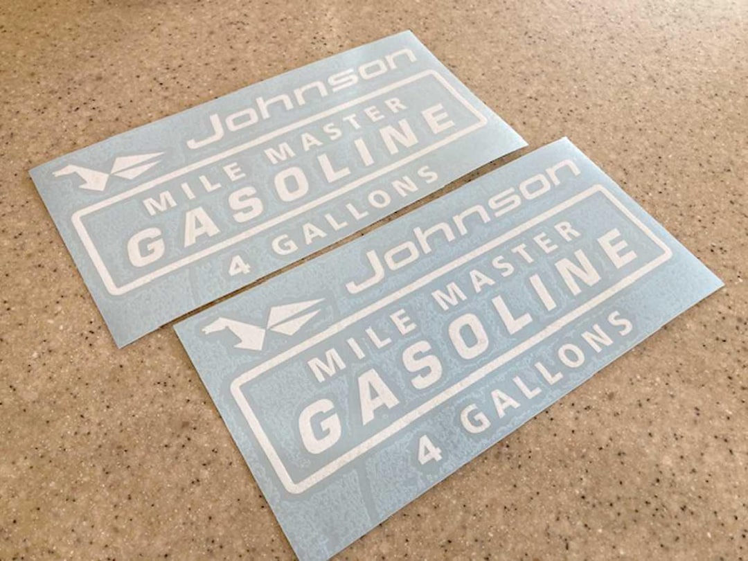 Johnson Mile Master 4 Gallon Vintage Outboard Motor Fuel Tank Decal ...
