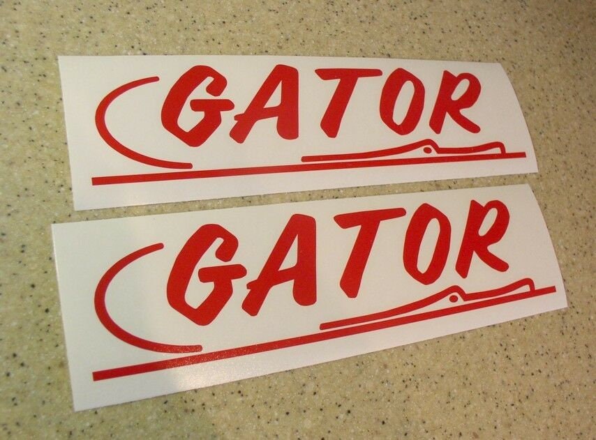 Gator Vintage Boat Trailer Decals Die-cut Vinyl 12 2-pak RED or Chose ...