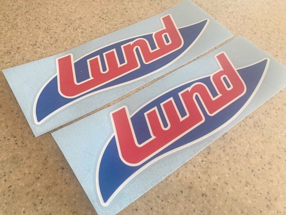 Lund Vintage Fishing Boat Tow Vehicle or Trailer Decals - Etsy