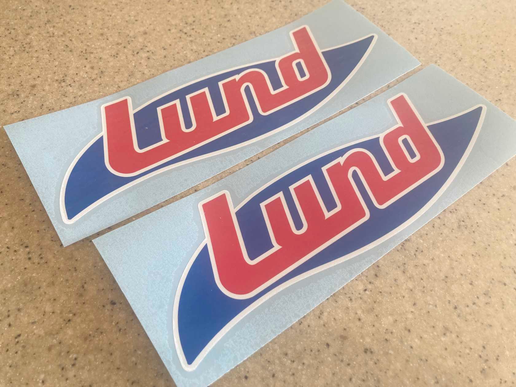 Lund Vintage Fishing Boat, Tow Vehicle, or Trailer Decals Die-cut Vinyl ...
