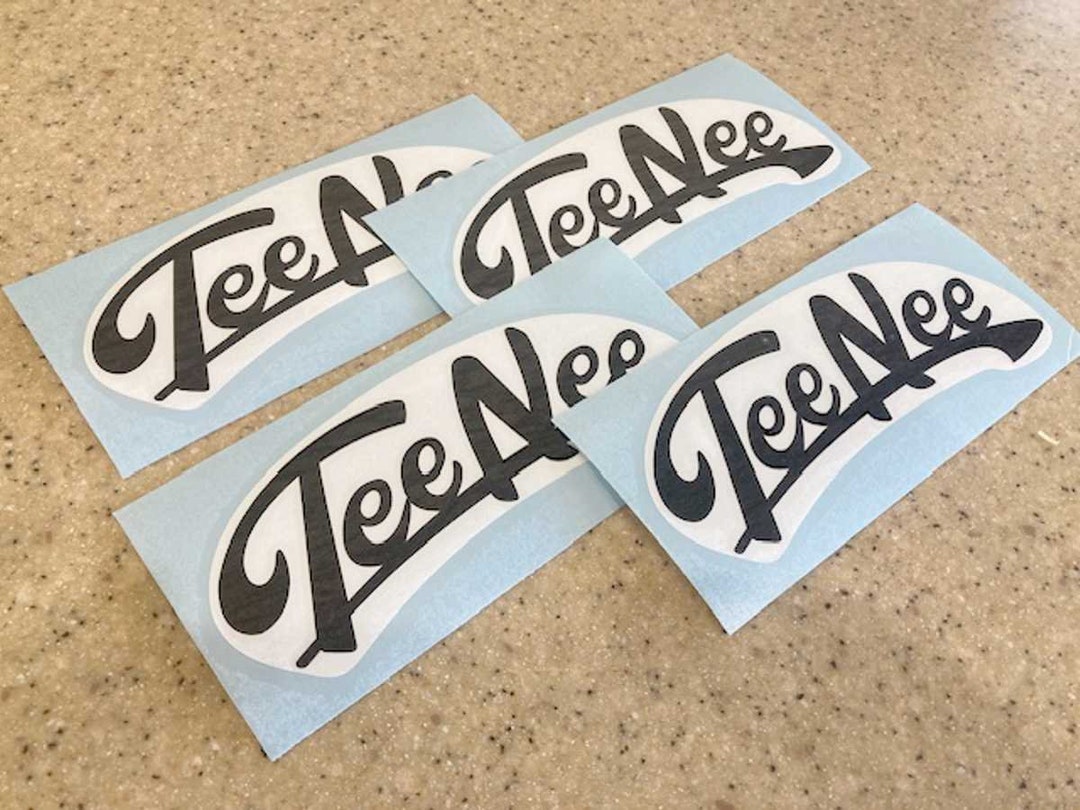Tee Nee Vintage Boat Trailer Decals Die-cut Vinyl 6" 4-pak White and ...