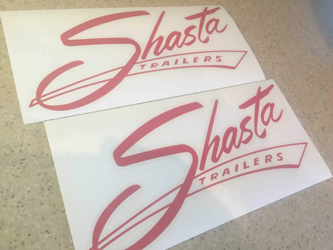 Shasta Vintage Camping Travel Trailer Vinyl Decals 2-pak 15" Pick Your ...