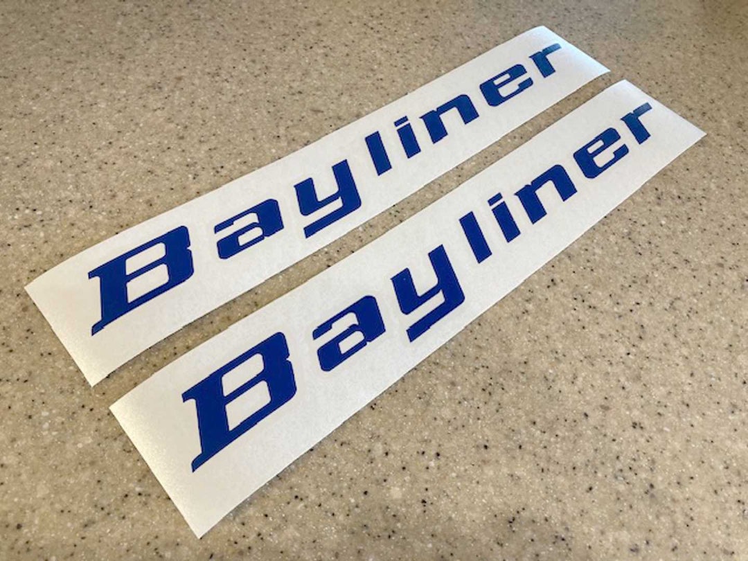 Bayliner Vintage Boat Decals 14" Royal Blue Vinyl 2-pak + Free Shipping ...