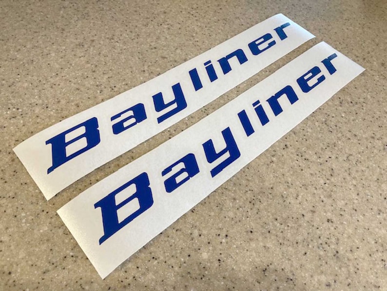 Bayliner Vintage Boat Decals 18" Royal Blue Vinyl 2-pak + Free Shipping ...