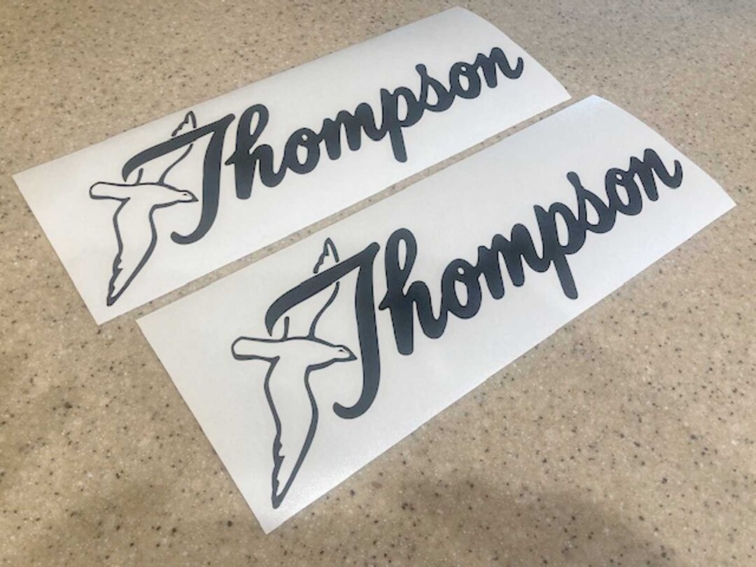 Thompson Vintage Boat Decals 12" Vinyl 2-pak + FREE Shipping and Chose ...