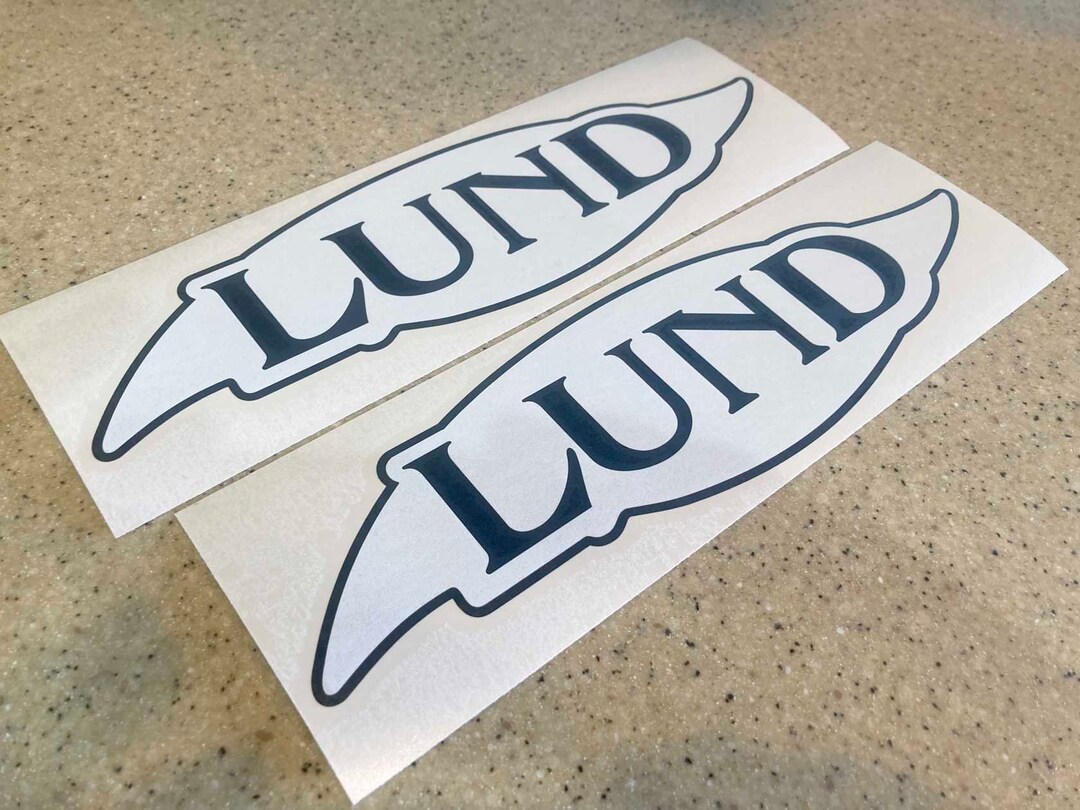 Lund Vintage Fishing Boat, Tow Vehicle, or Trailer Decals Die-cut Vinyl ...