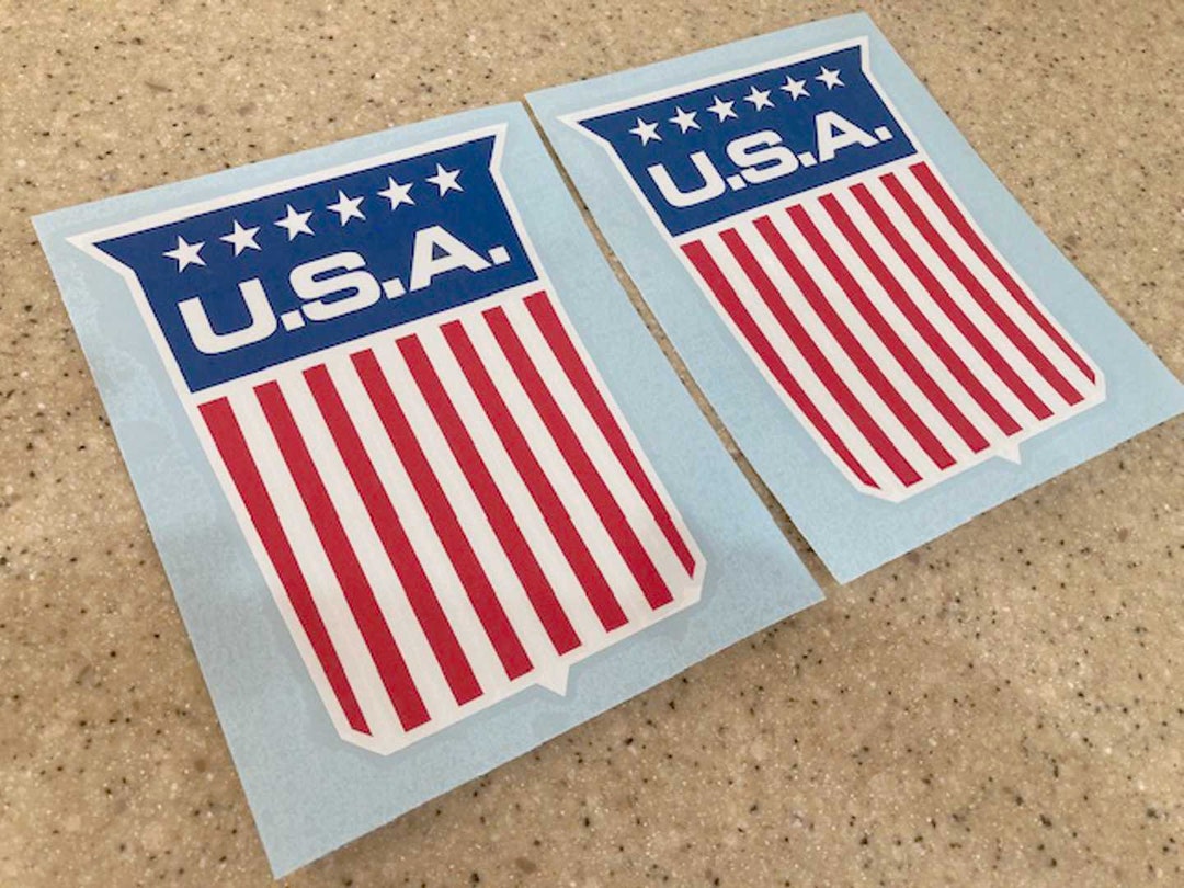 US Flag Emblem Vintage Boat Decals 2-pak 6 Inch Die-cut Vinyl FREE ...