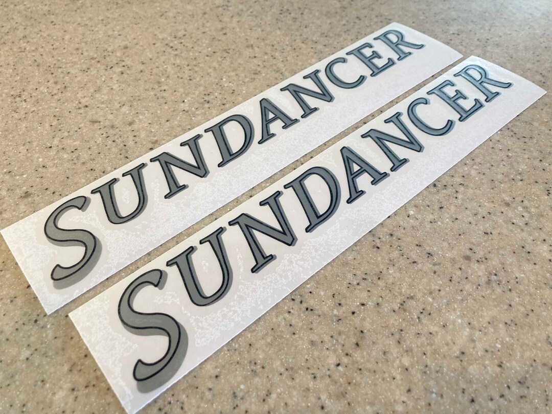 Sea Ray Sundancer Vintage Boat Decals 25" Black and Silver Pair Die-cut ...
