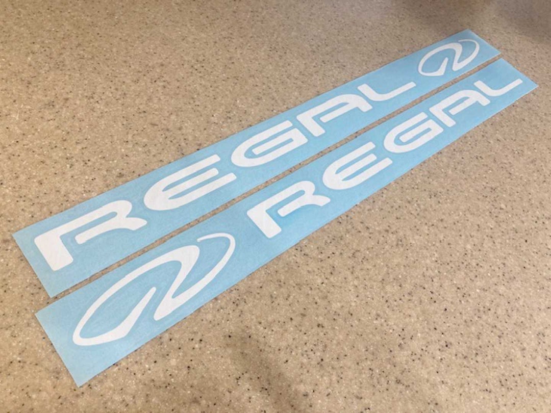 Regal Vintage Boat or Trailer Decals Die-cut Vinyl 24" 2-pak Chose Your ...