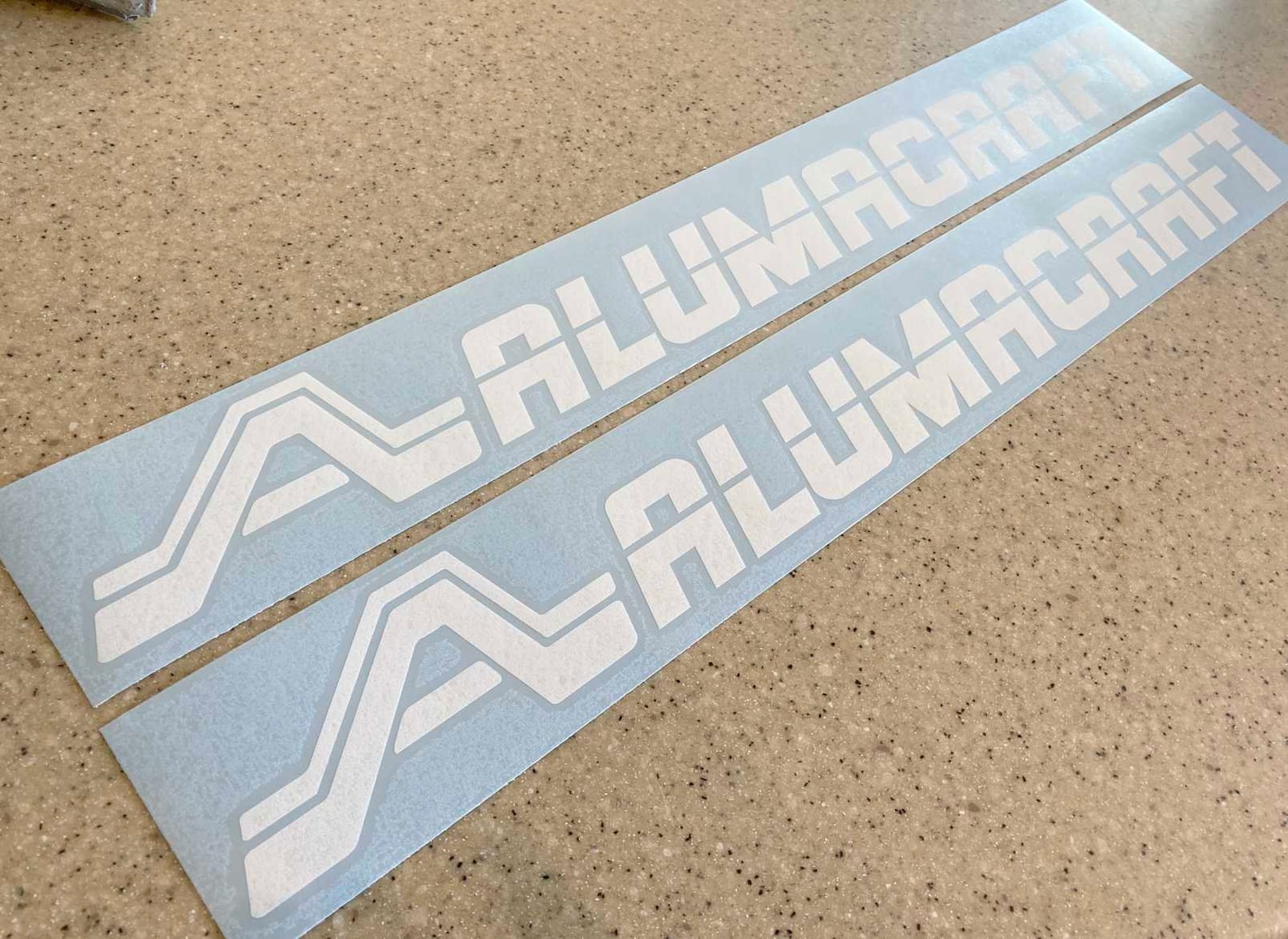 Alumacraft Vintage Fishing Boat or Trailer Decals Die-cut Vinyl 24" 2 ...