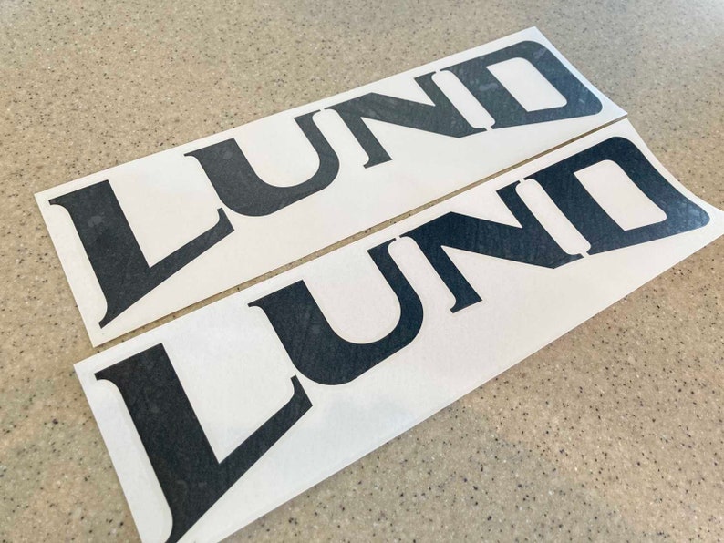 Lund Vintage Fishing Boat, Tow Vehicle, or Trailer Decals Die-cut Vinyl ...