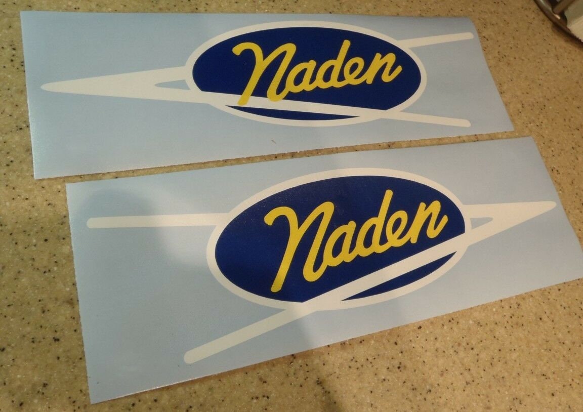 Naden Vintage Fishing Boat or Trailer Decals Die-cut Vinyl 14 2-pak ...