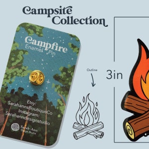 Cozy Campfire Enamel Pin for Nature Lovers - Etsy