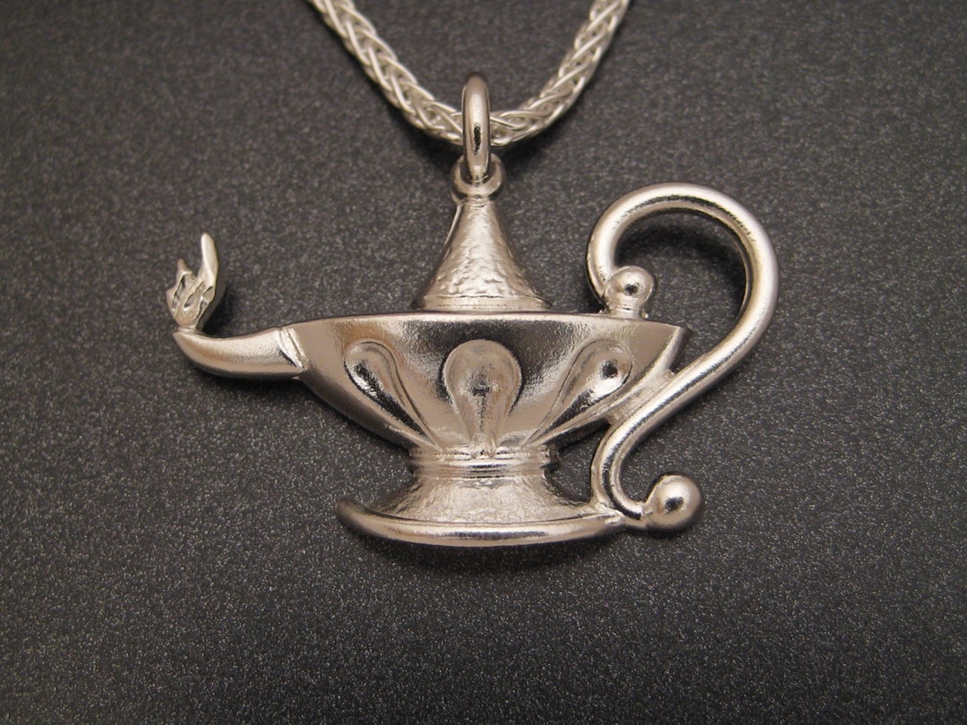 Sterling Lamp of Knowledge Pendant - Etsy