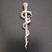 Sterling Asclepius Keychain - Etsy