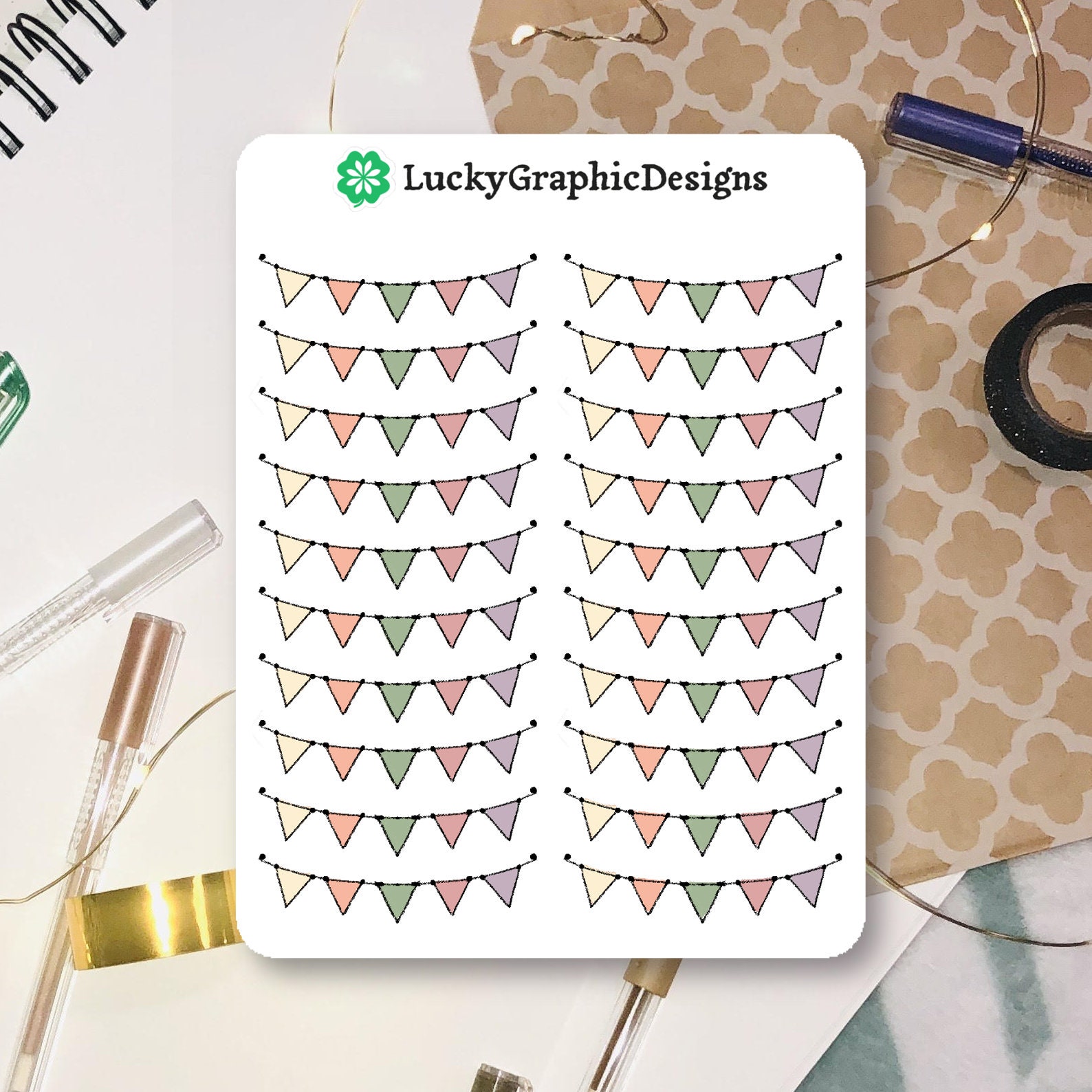Picnic Palette Planner Headers Bullet Journal Stickers ...