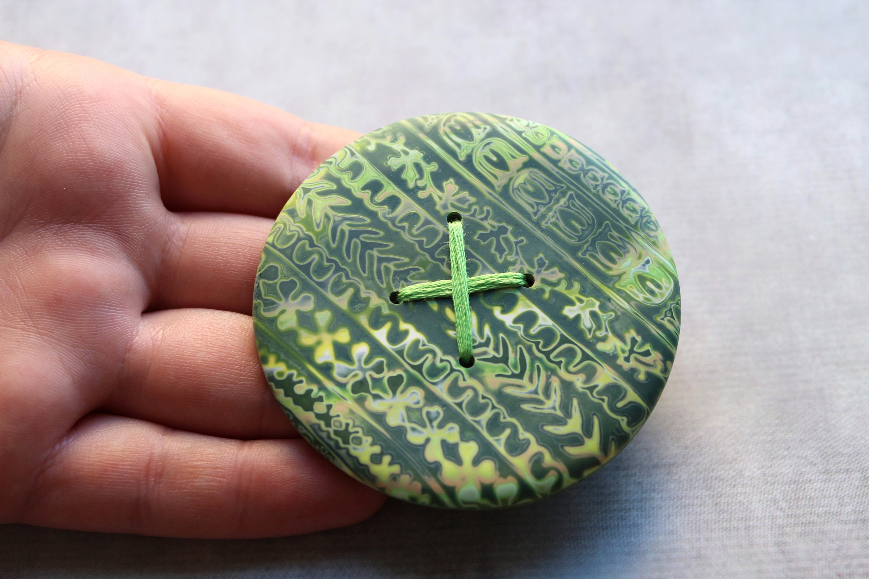 Large green buttons Oversized buttons Extra large buttons Art | Etsy