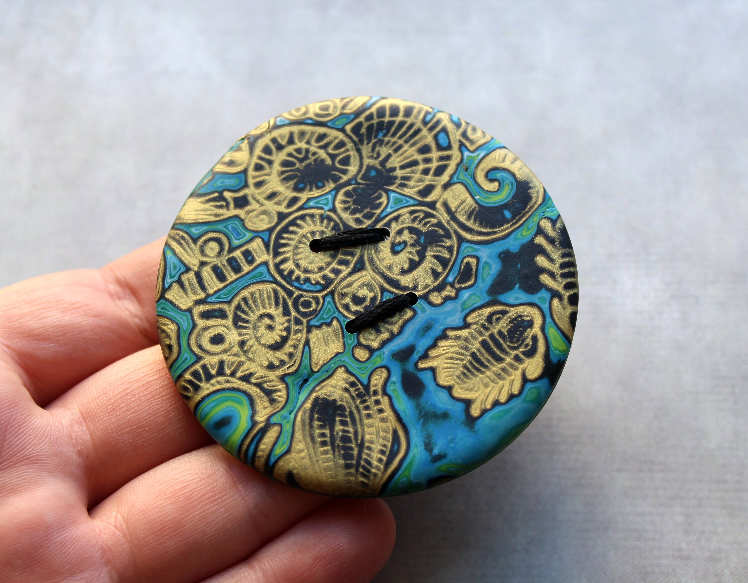 Extra Large Buttons Huge Buttons Polymer Clay Buttons for | Etsy