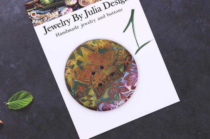 Rainbow buttons 1 inch buttons flower Polymer clay buttons Buttons ...