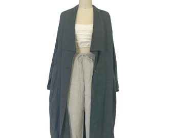 Linen Duster Coat - Etsy