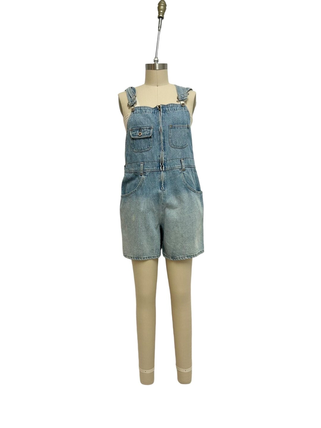 Faded Denim Overalls 90s Vintage Jean Dungarees Shortalls M - Etsy