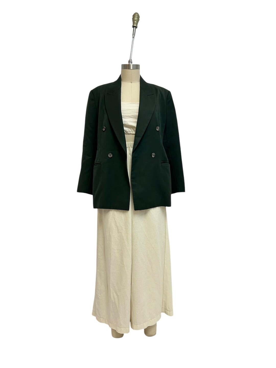 Green New Wool Blazer 90s Vintage Boxy Petite Fit Double Breasted Suit ...