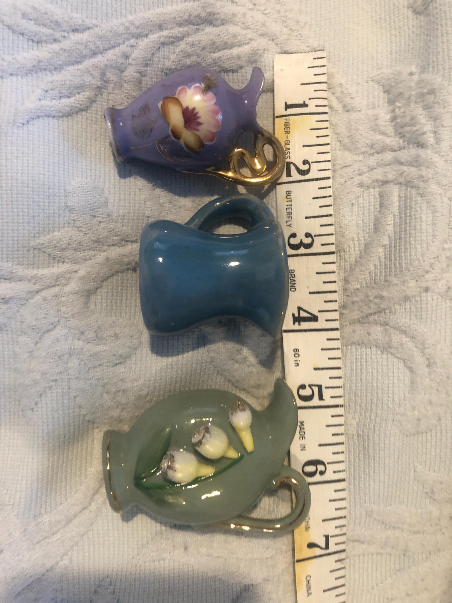 3 Miniature Ceramic Pitchers . - Etsy