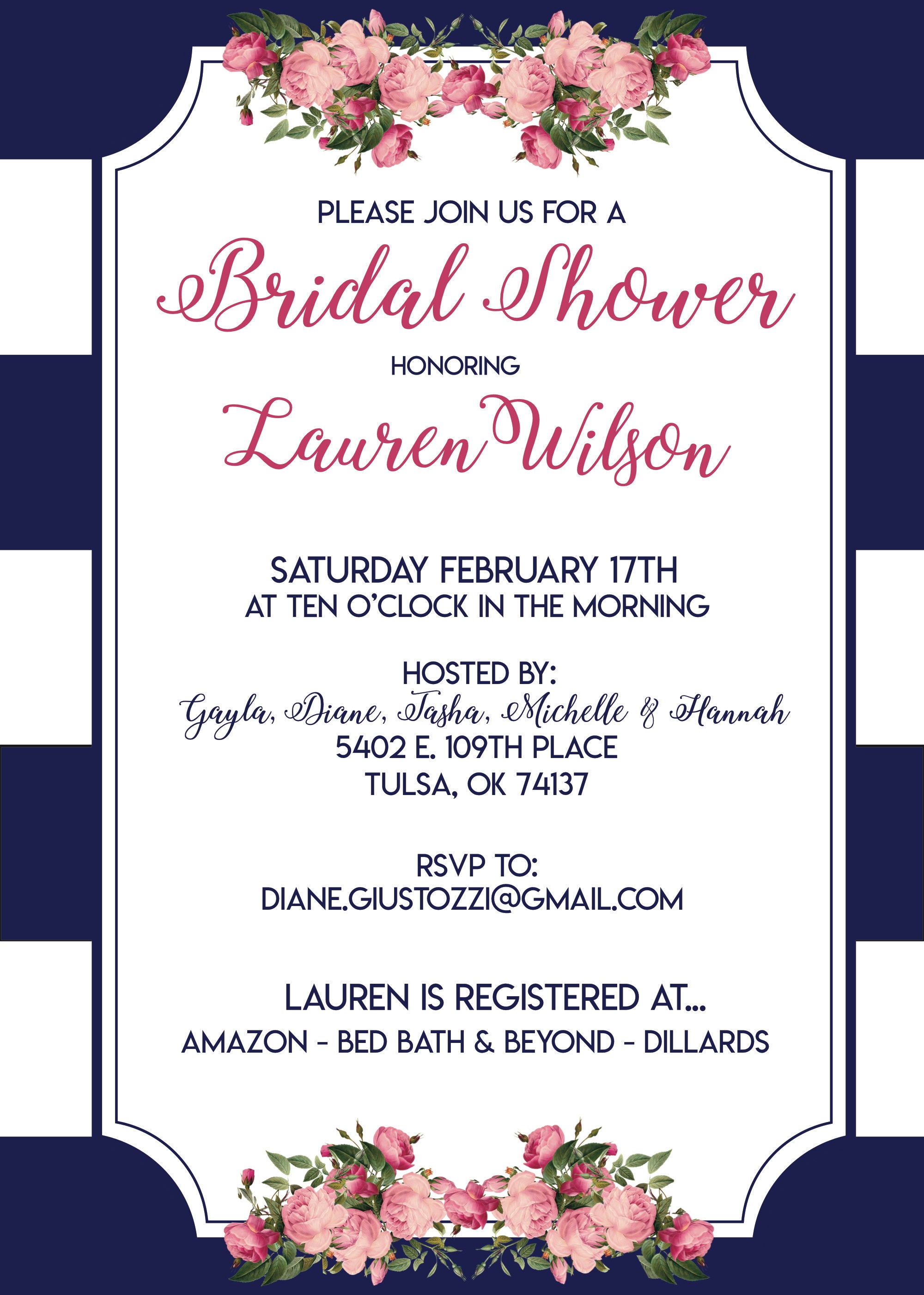 Kate Spade Invite Etsey