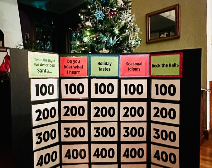 Christmas Holiday Jeopardy Family Trivia Office Party Game - Etsy