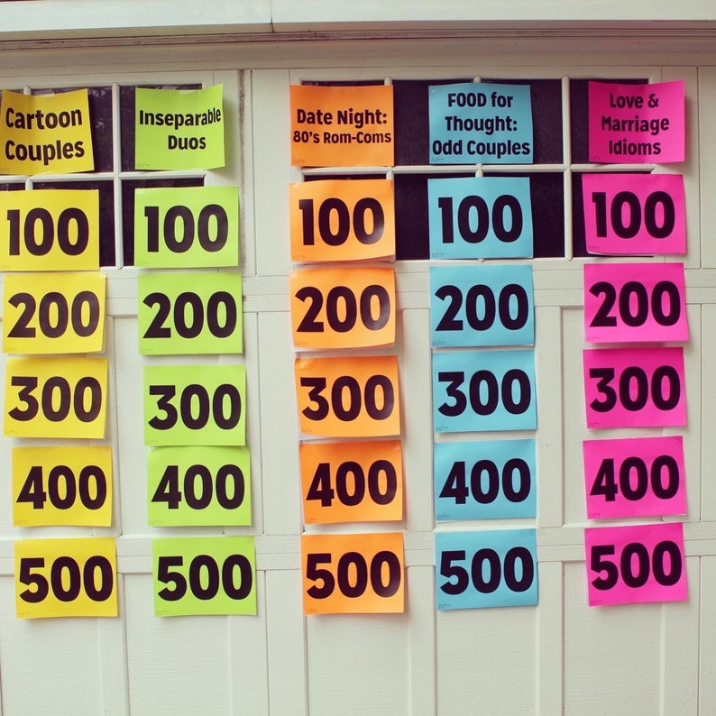 Bridal Shower Jeopardy (instant Download) - Etsy