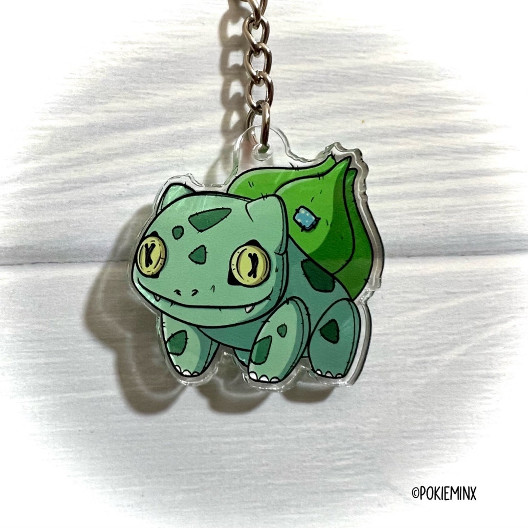 Stitched Teddy Button Eyed Bulbasaur Acrylic Keyring Keychain Birthday ...