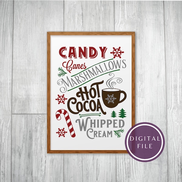 Snowflake Hot Cocoa Svg - Etsy