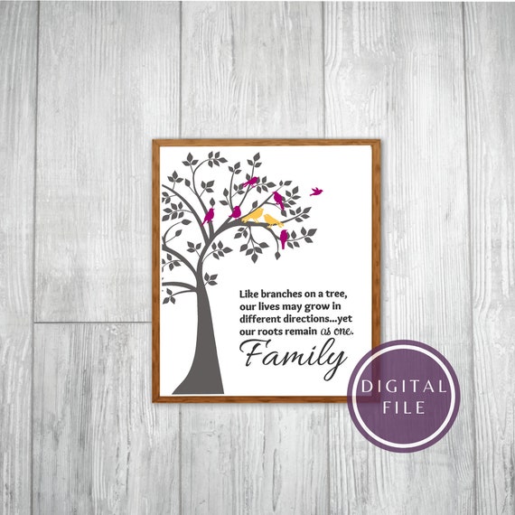 SVG Family Tree Birds SVG Tree Bird Family Cricut Tree With | Etsy