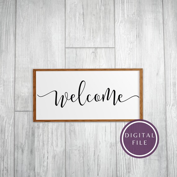 Welcome Svg Farmhouse Welcome Svg Welcome Calligraphy | Etsy