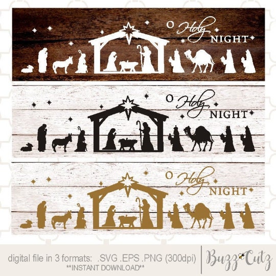 SVG Nativity Scene / Nativity Cricut / Digital Nativity / O - Etsy