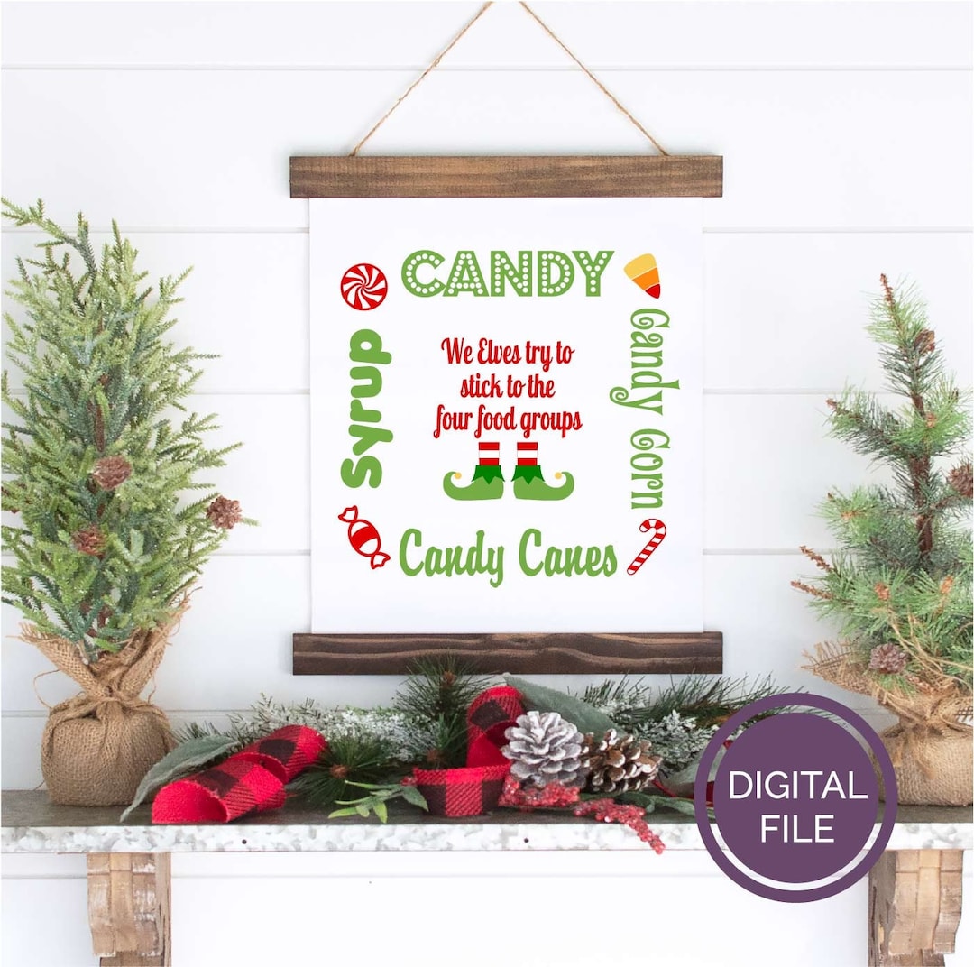 Elf Four Food Groups Digital File for Vinyl or Laser Cutting, Elf ...