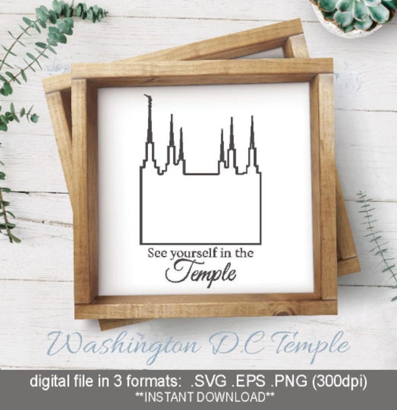 LDS Washington DC Temple Outline / See Yourself in the Temple | Etsy
