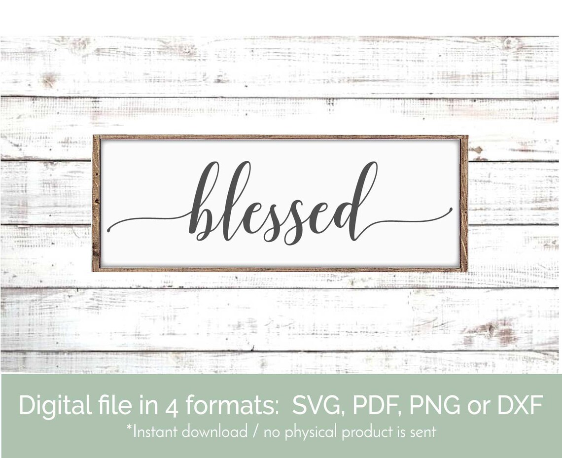BLESSED svg blessed printable printable pdf blessed dxf | Etsy