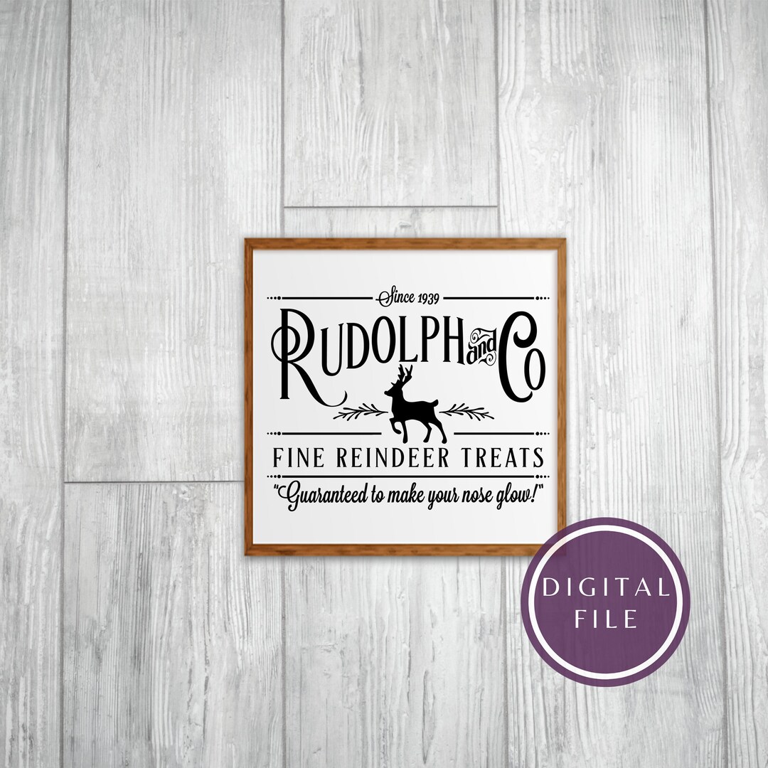 Rudolph and Co Svg, Rudolph Svg, Rudolph Print, Reindeer Treats Svg ...