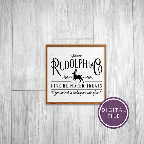 Rudolph and Co Svg Rudolph Svg Rudolph Print Reindeer | Etsy