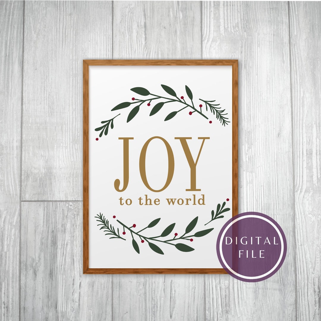 SVG Joy to the World, SVG JOY, Christmas Wreath Svg / Joy to the World ...