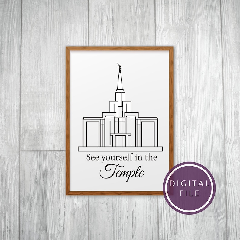 LDS Small Temple Graphic / See Yourself in the Temple / Temple | Etsy