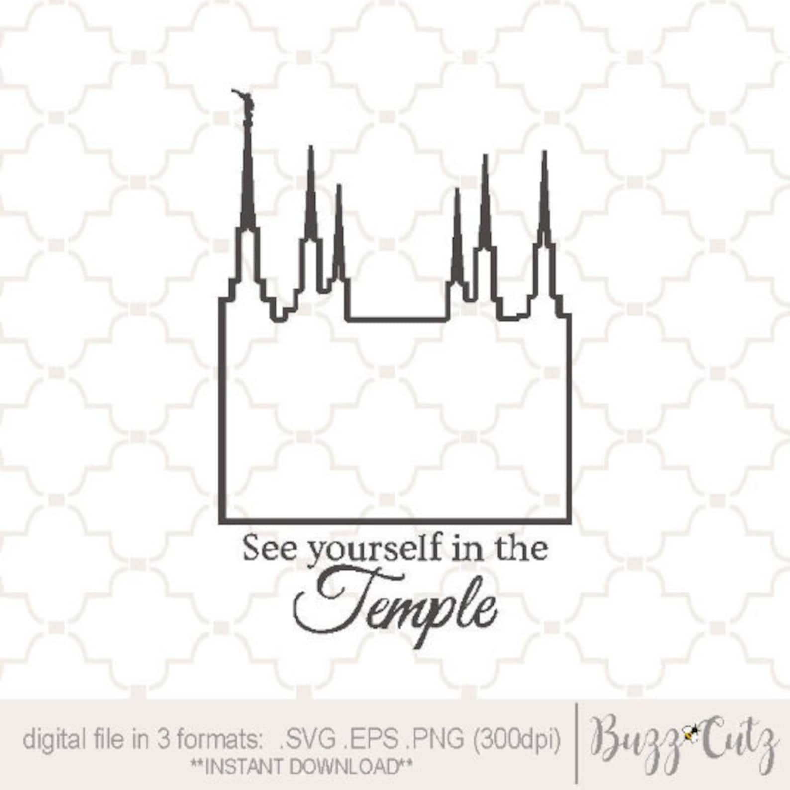 LDS Washington DC temple outline / Vedi te stesso nel tempio / | Etsy