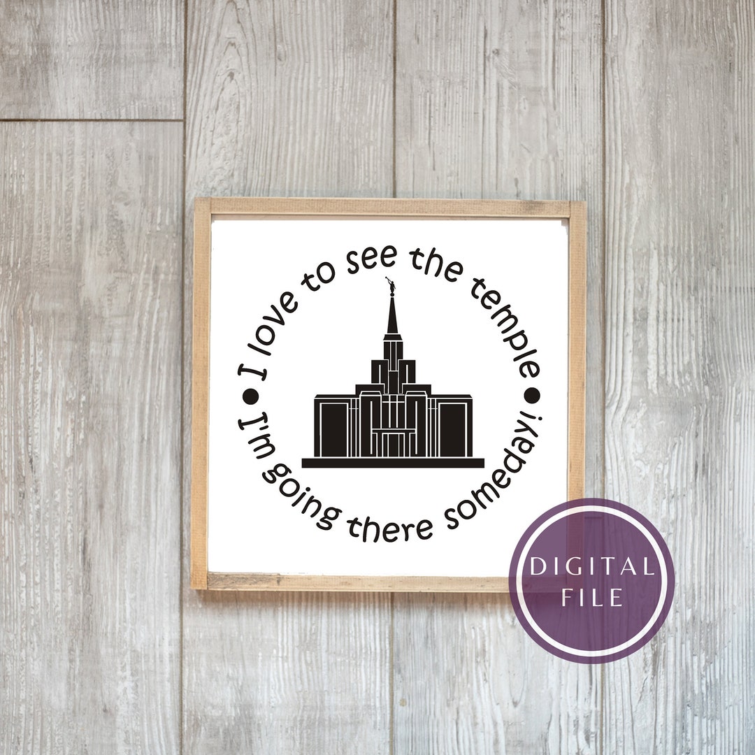 LDS Small Temple / I Love to See the Temple / Temple Svg / Lds Temple ...